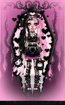 Pink & Black Scene Layout [FREE] - ♡ mochi resources ♡ - Everskies